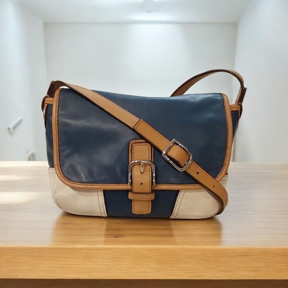 Coach | Bags | Vintage Coach Hadley Tri Color Leather Crossbody Bag In ...
